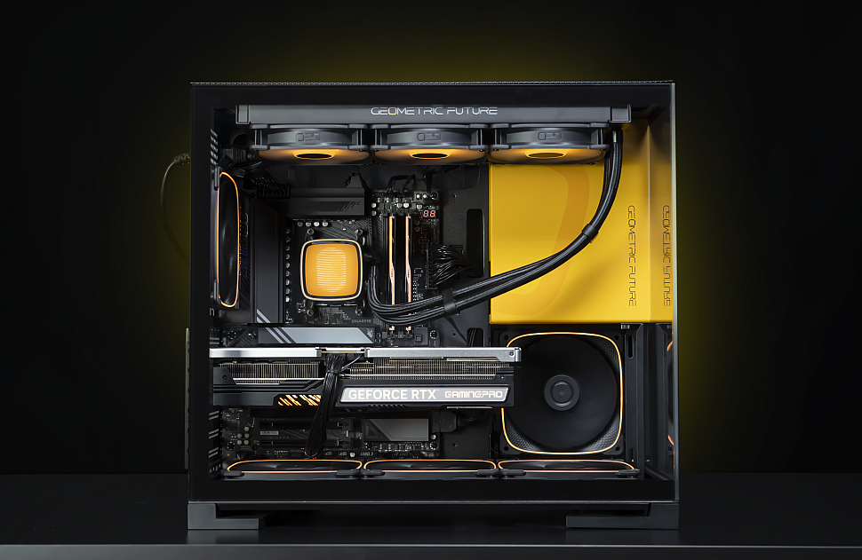 Geometric Future Model 5 ARGB Black Yellow with fans (1AM5WKBY01100)