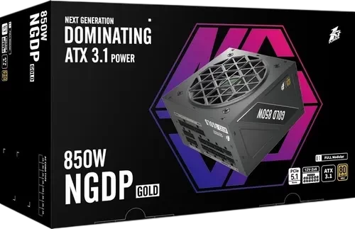 Блок питания 1STPLAYER 850W NGDP GOLD Black (HA-850BA4) 16 Pin (PCIe 5. ...